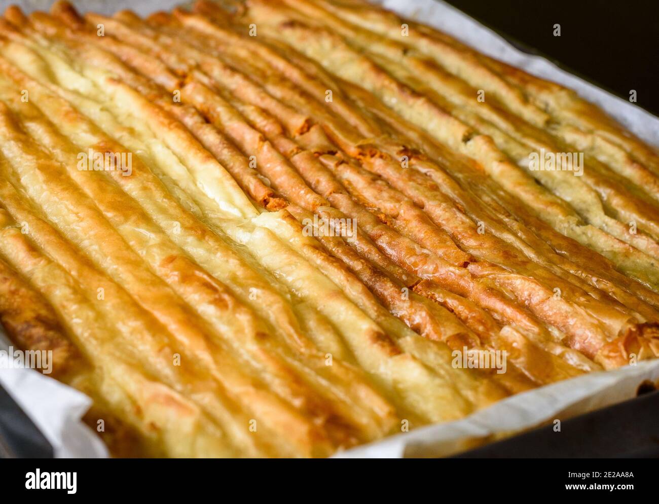 Baked homemade traditional Balkan, Bosnian, Greek, Turkish, Serbian ...