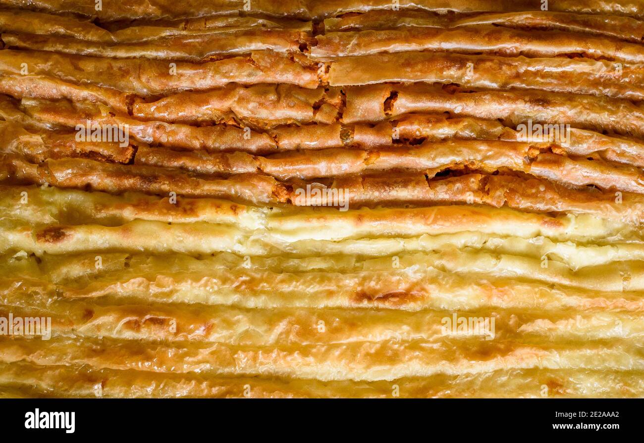 Baked homemade traditional Balkan, Bosnian, Greek, Turkish, Serbian ...