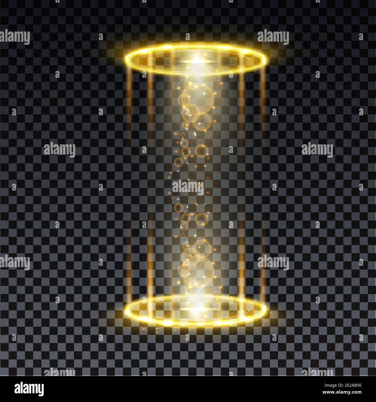 Gold hologram portal. Magic fantasy portal. Magic circle teleport ...