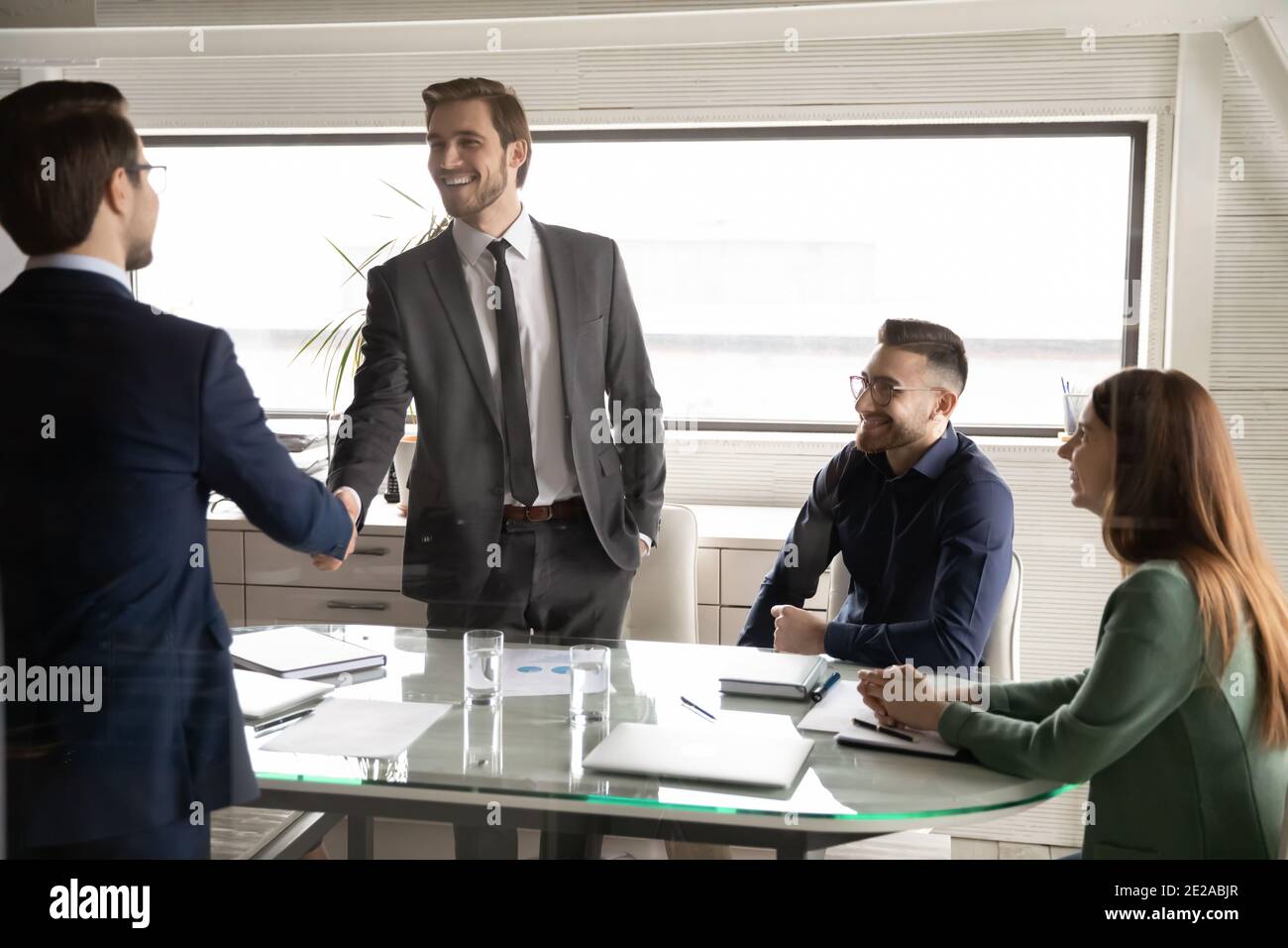 Businessmen insure hi-res stock photography and images - Alamy