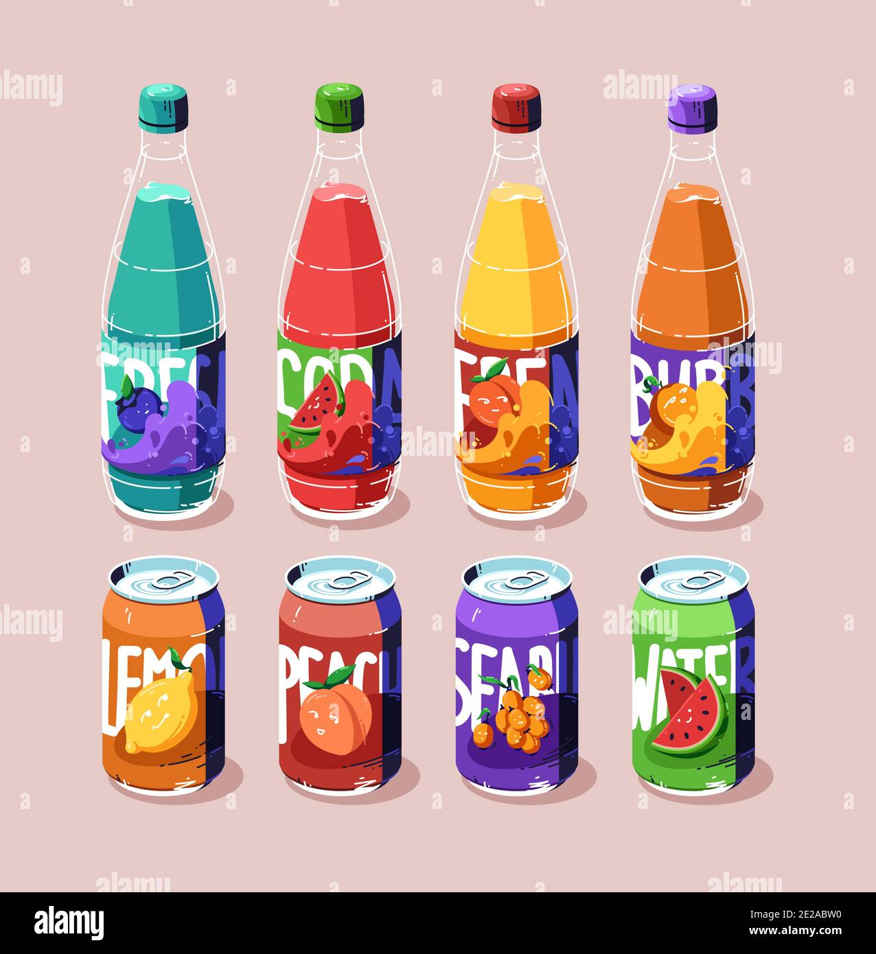 Cartoon fizzy drinks bottle hi-res stock photography and images - Alamy