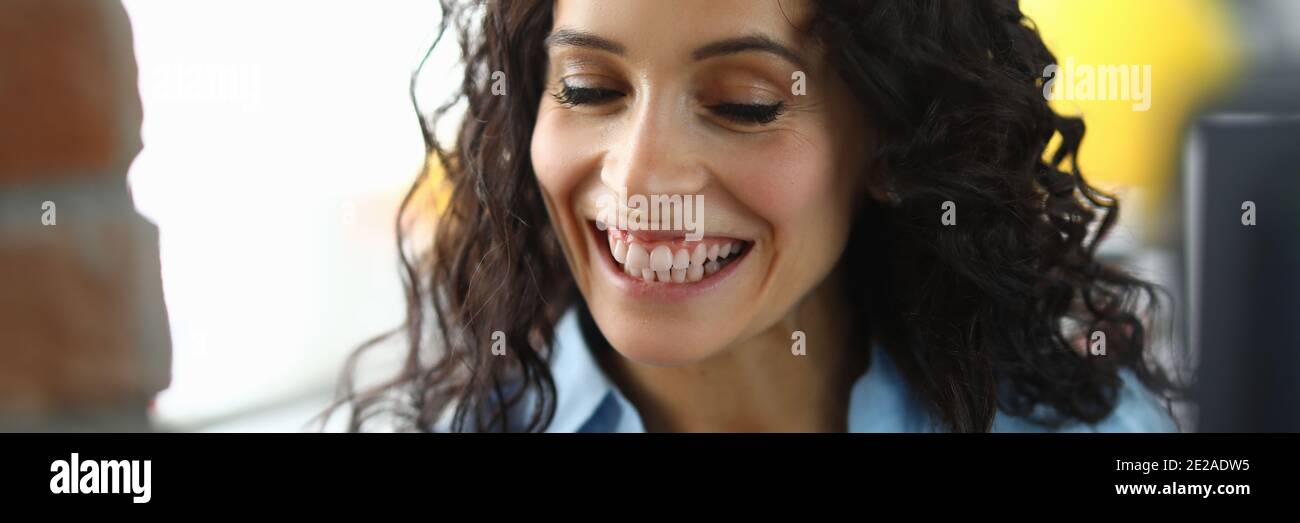 Joyful female person preparing hi-res stock photography and images - Alamy
