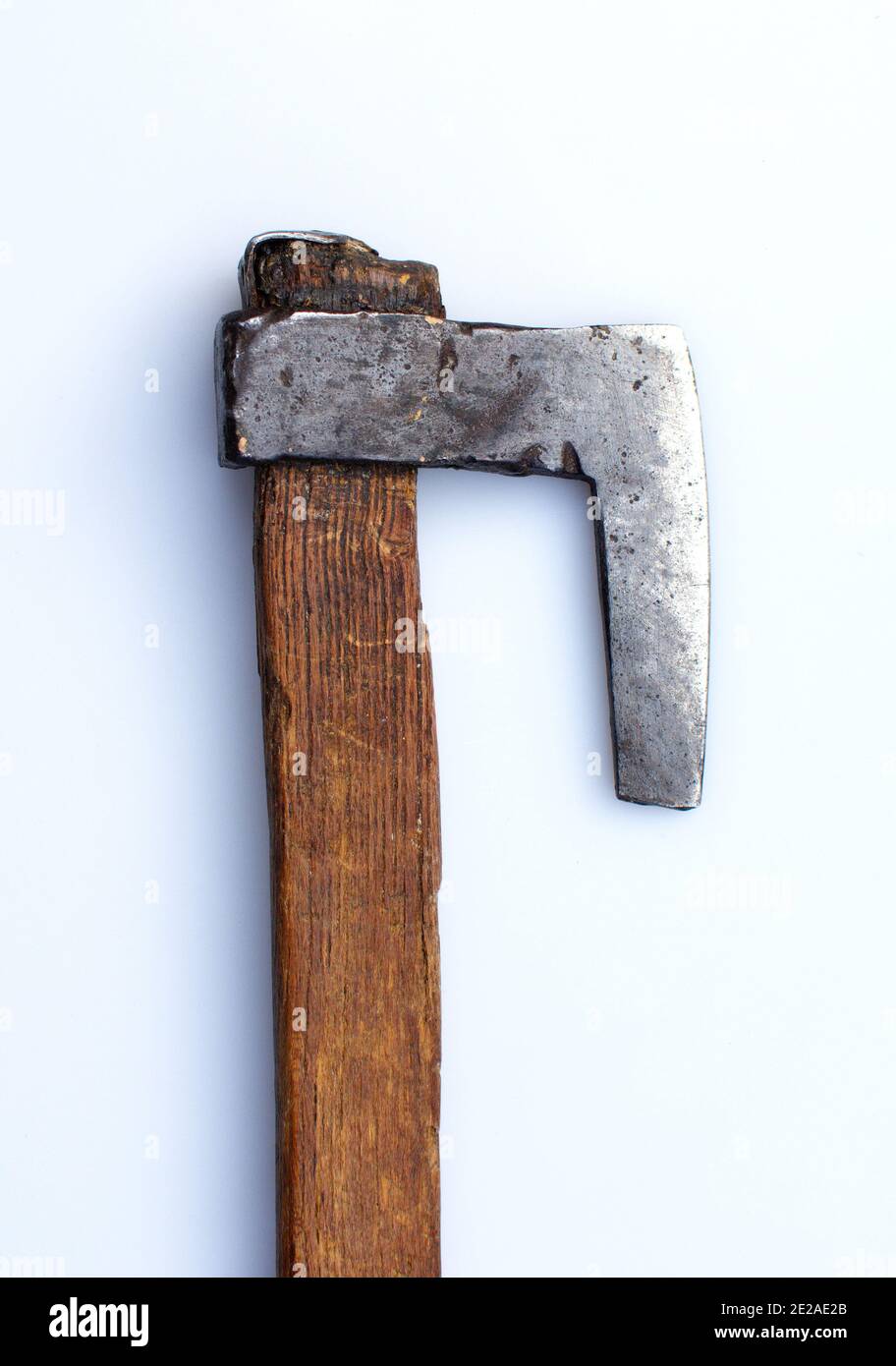 Small hand axe with wooden handle isolated on white background Stock ...