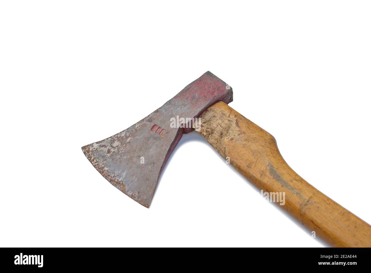Small hand axe with wooden handle isolated on white background Stock ...