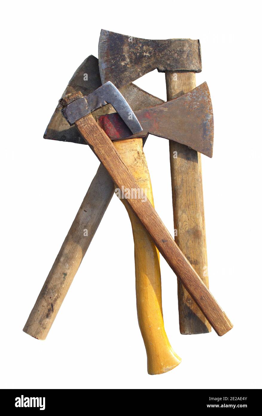 Small hand axe with wooden handle isolated on white background Stock ...
