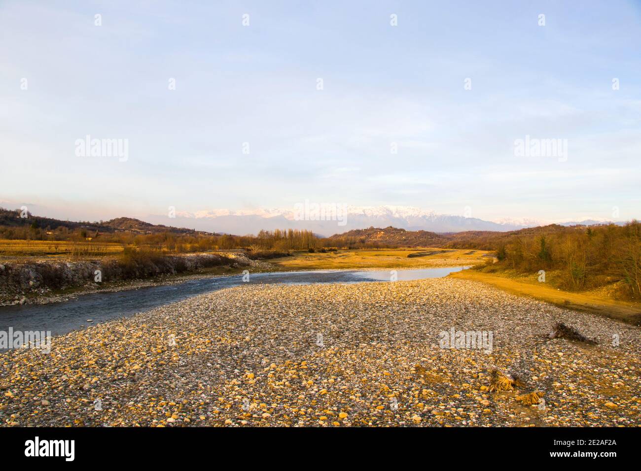 River landscape and view, daylight and outdoor, nature background in ...