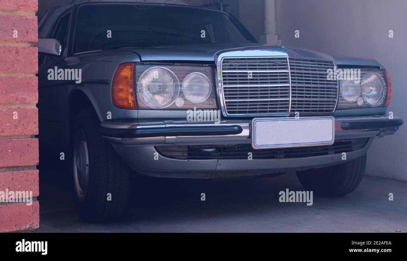 An old merc 1984 model Stock Photo - Alamy