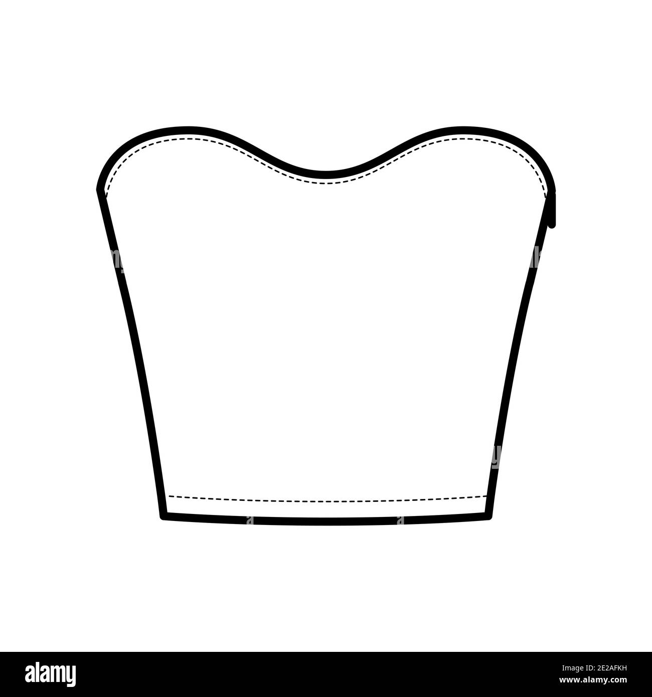 Strapless top Stock Vector Images - Alamy