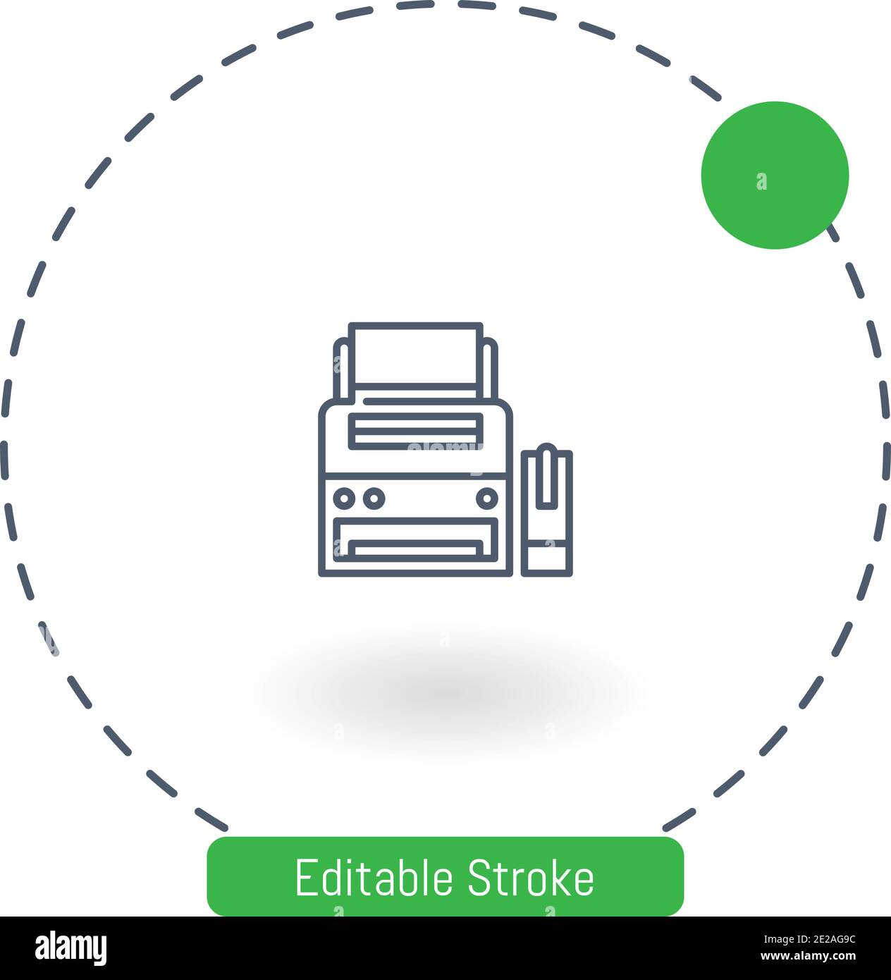 teleprinter vector icon editable stroke outline icons for web and ...