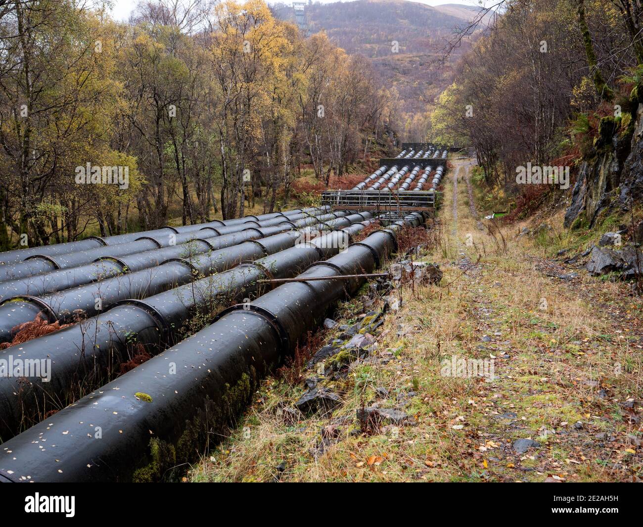 Pipework carrying water from Blackwater Dam to Kinlochleven ...