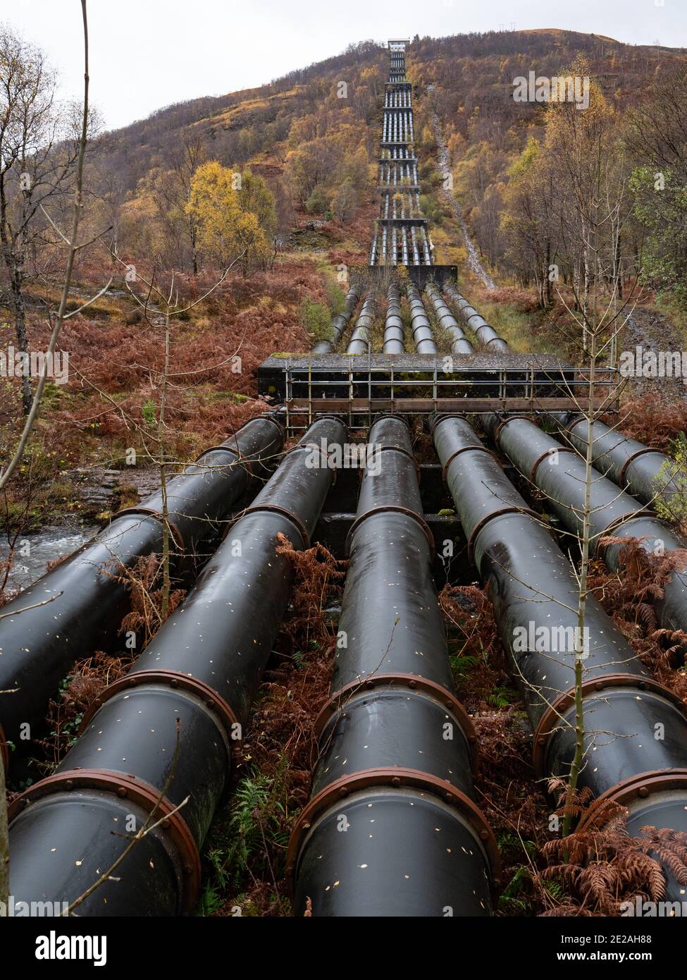 Pipework carrying water from Blackwater Dam to Kinlochleven ...