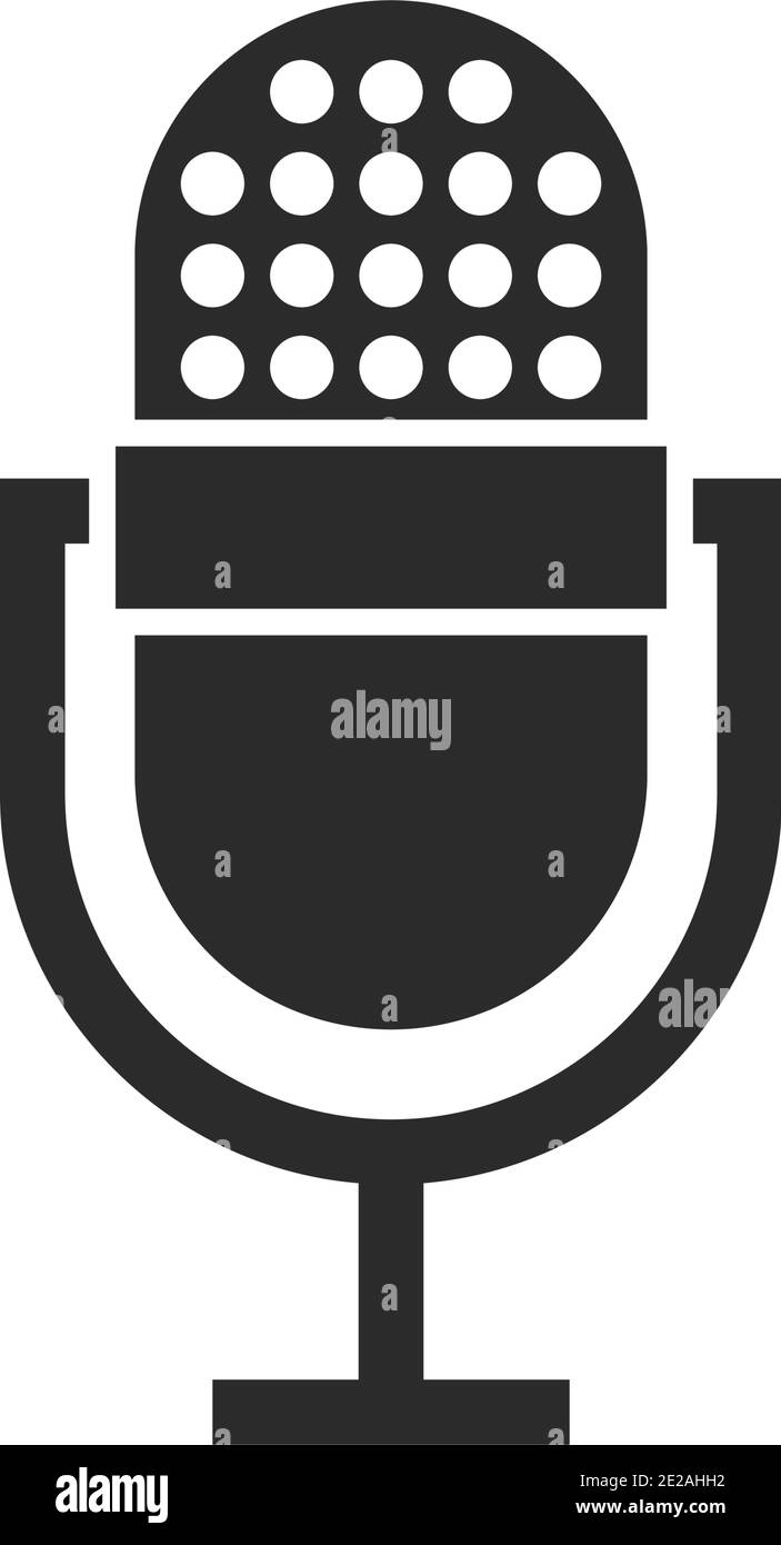 Mic podcast icon design template vector isolated illustration Stock ...