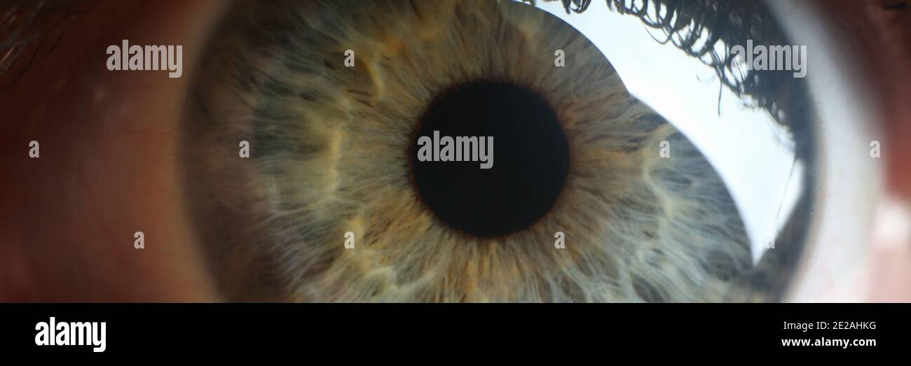 Human wide open blue eye hi-res stock photography and images - Alamy