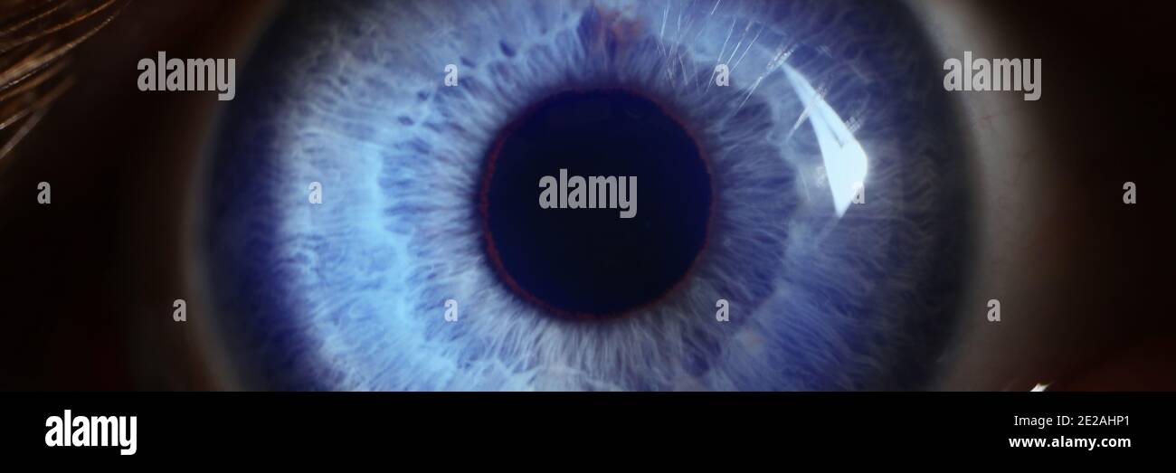 Human wide open blue eye hi-res stock photography and images - Alamy