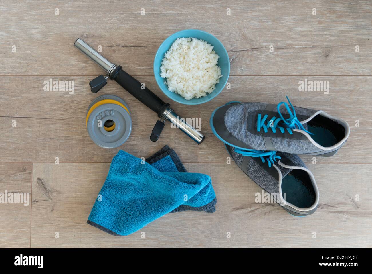 Objects for a healthy lifestyle Stock Photo - Alamy