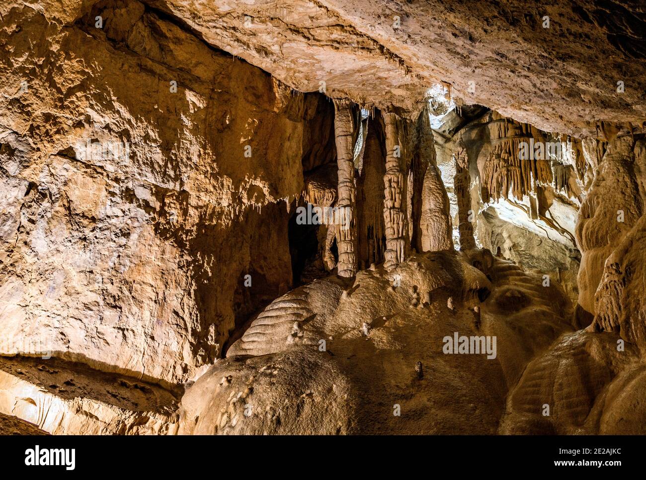 Interior of an old historic rocky cave Stock Photo - Alamy