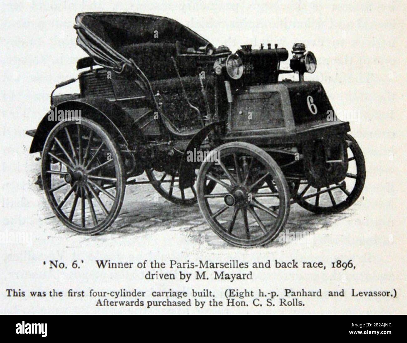 1896 Panhard et Levassor of Emile Mayade - Winner of Paris Marseilles ...