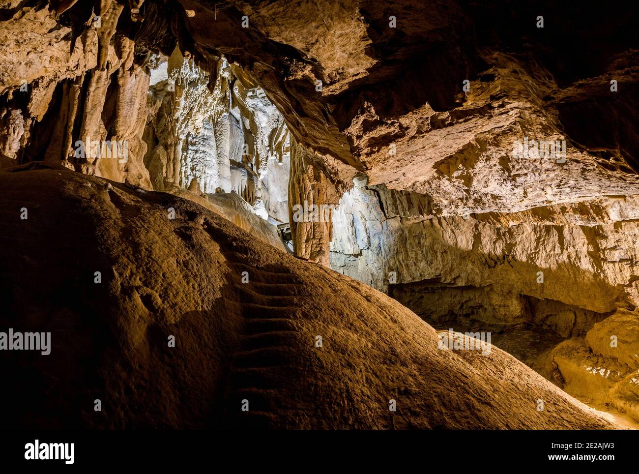 Interior of an old historic rocky cave Stock Photo - Alamy