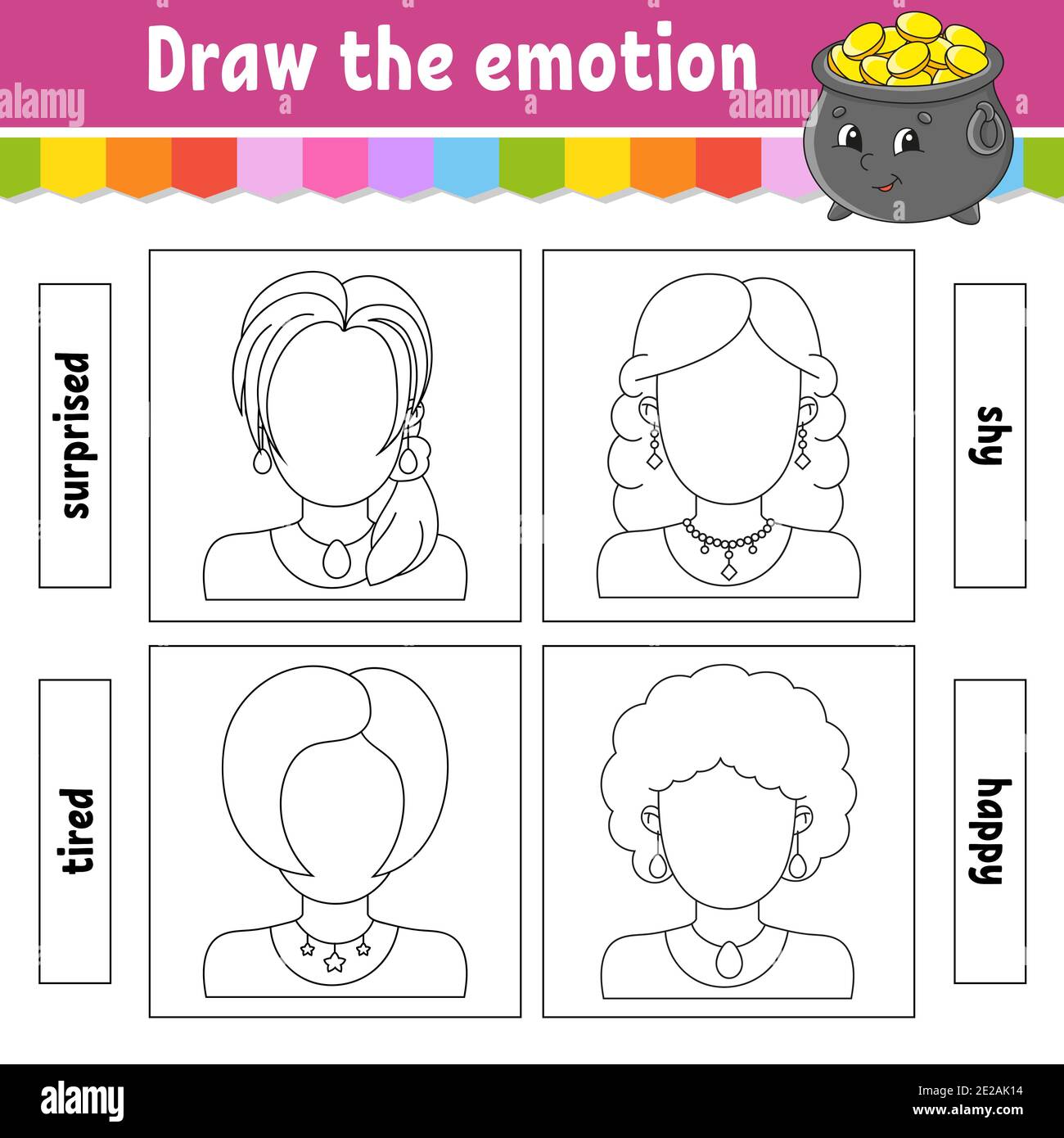Drawing Facial Features Worksheet