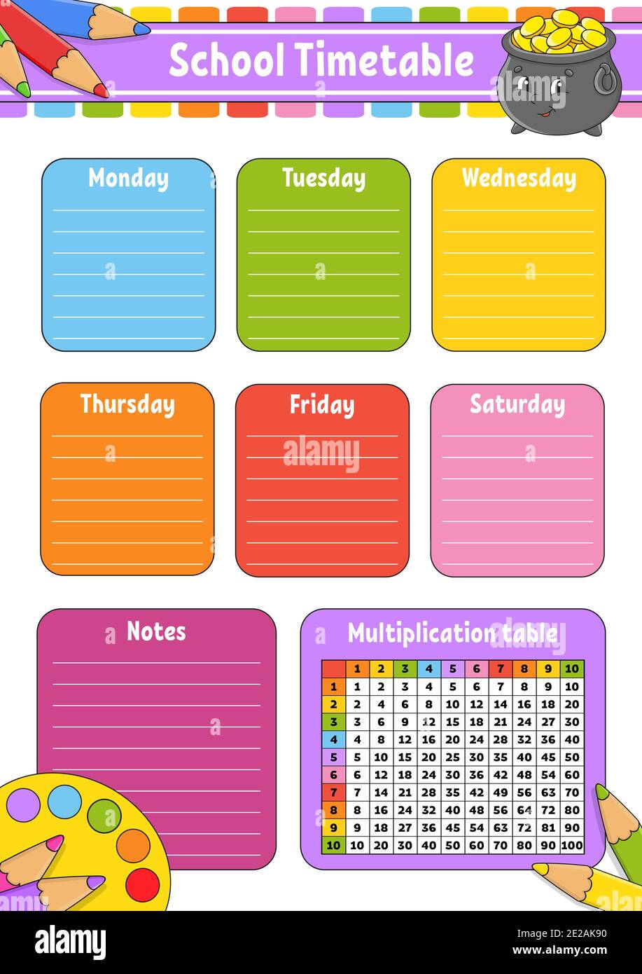Full timetable Stock Vector Images - Alamy