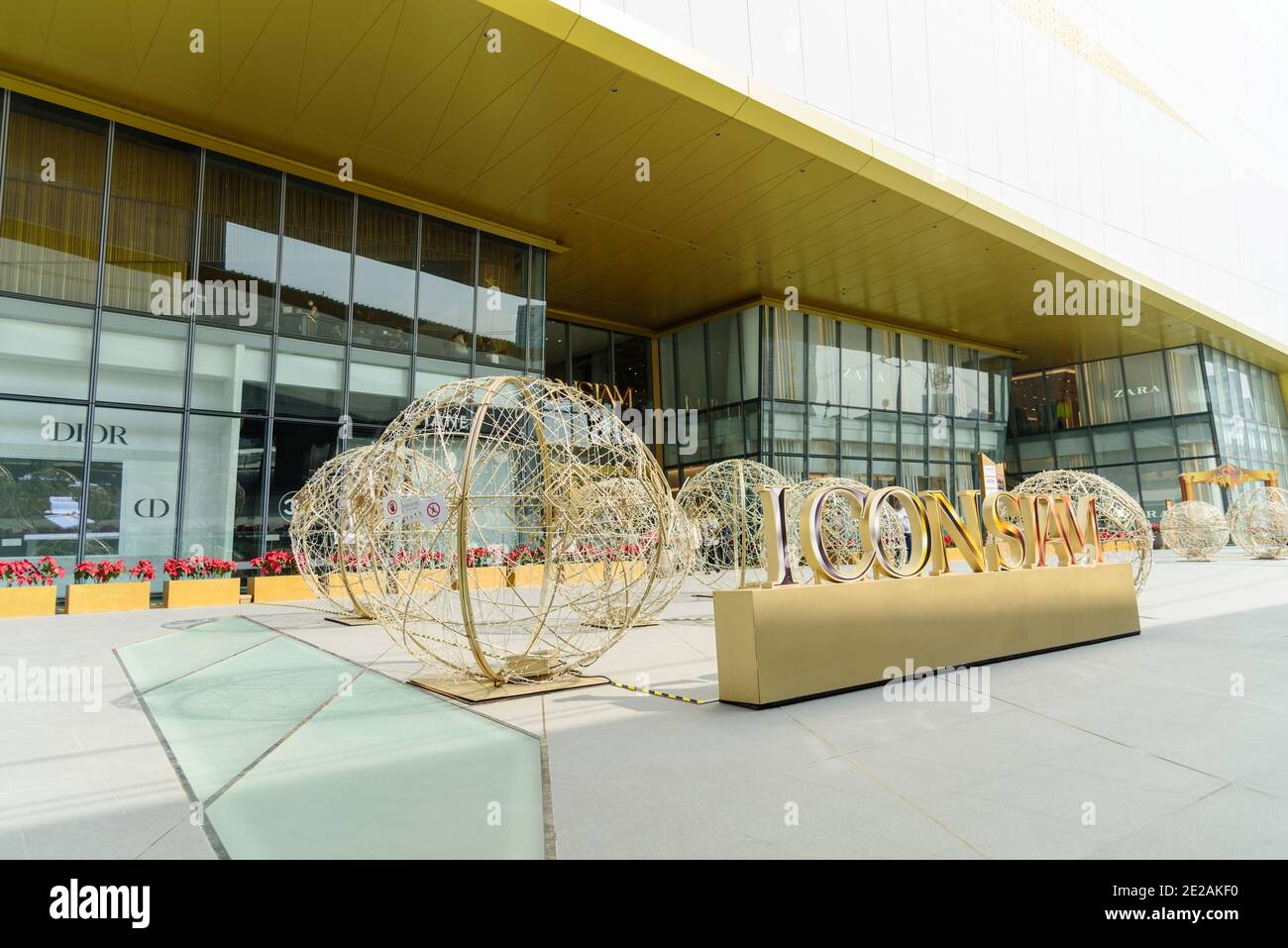 Bangkok,Thailand - 19 Decemmber, 2020: View from sky train golden line ...