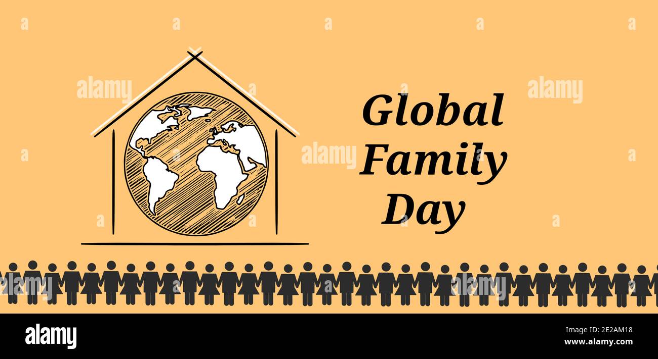 Illustration of global family day vector Stock Photo - Alamy