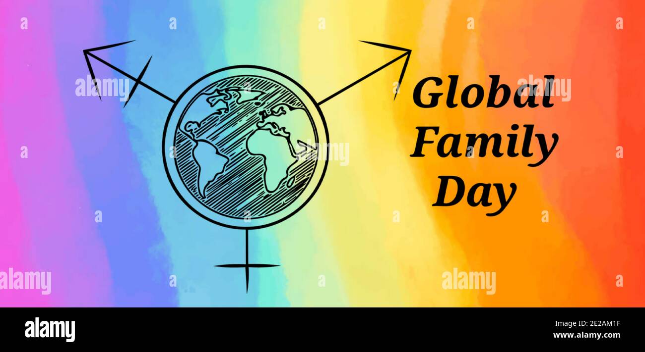 Illustration of global family day vector Stock Photo - Alamy