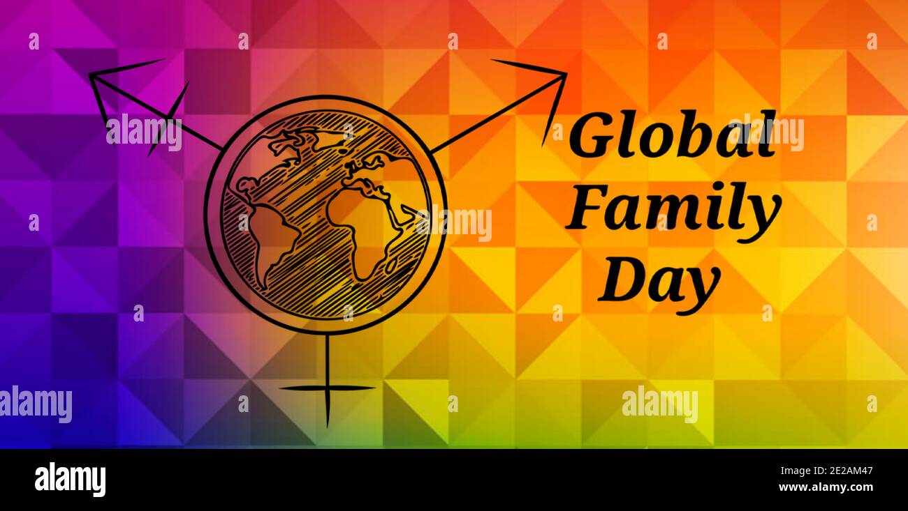 Illustration of global family day vector Stock Photo - Alamy