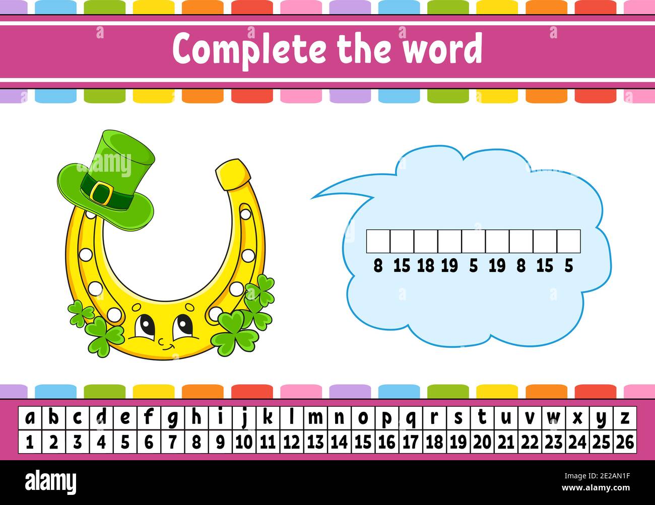 Complete the words. Cipher code. Learning vocabulary and numbers ...