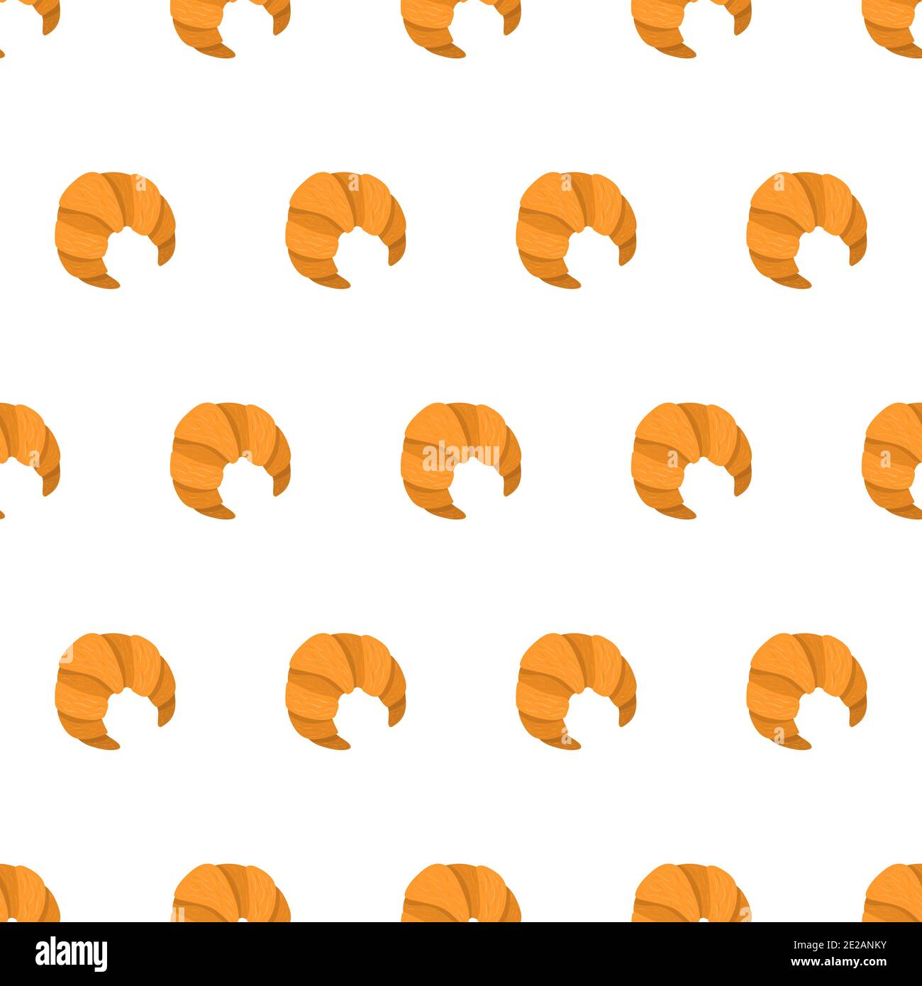 Cartoon croissant seamless pattern for paper, print design. Isolated ...