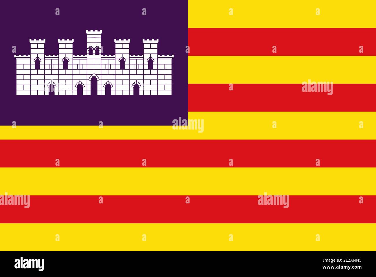 Flag of the balearic islands Stock Vector Images - Alamy