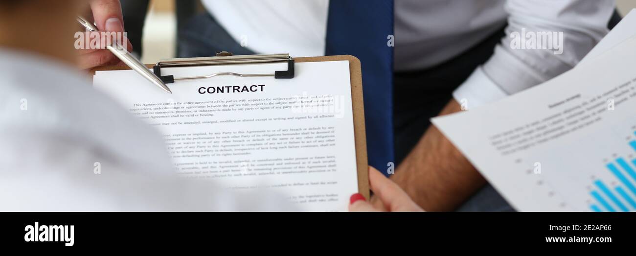 Businessmen man woman discuss work hi-res stock photography and images ...