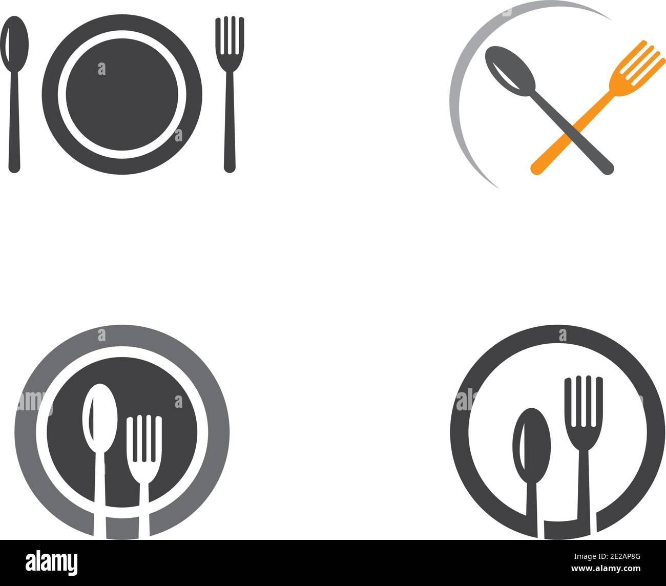 fork ,plate,food logo Template. Vector illustration Stock Vector Image ...