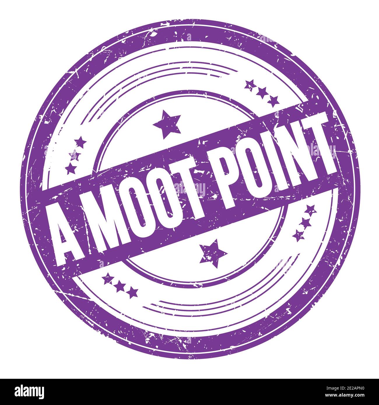 A MOOT POINT text on violet indigo round grungy texture stamp Stock ...