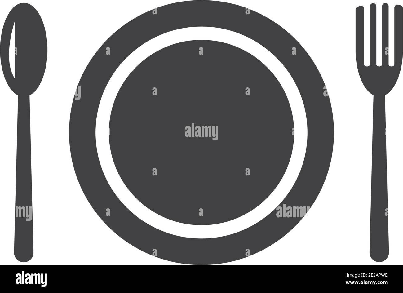 fork ,plate,food logo Template. Vector illustration Stock Vector Image ...