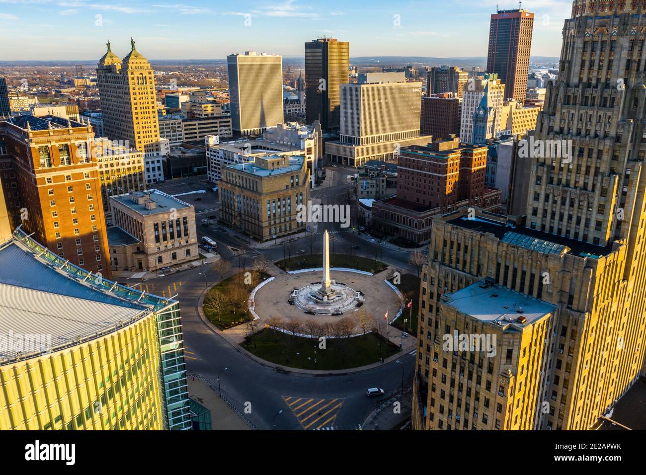 Niagara Square, downtown Buffalo, NY, USA Stock Photo - Alamy
