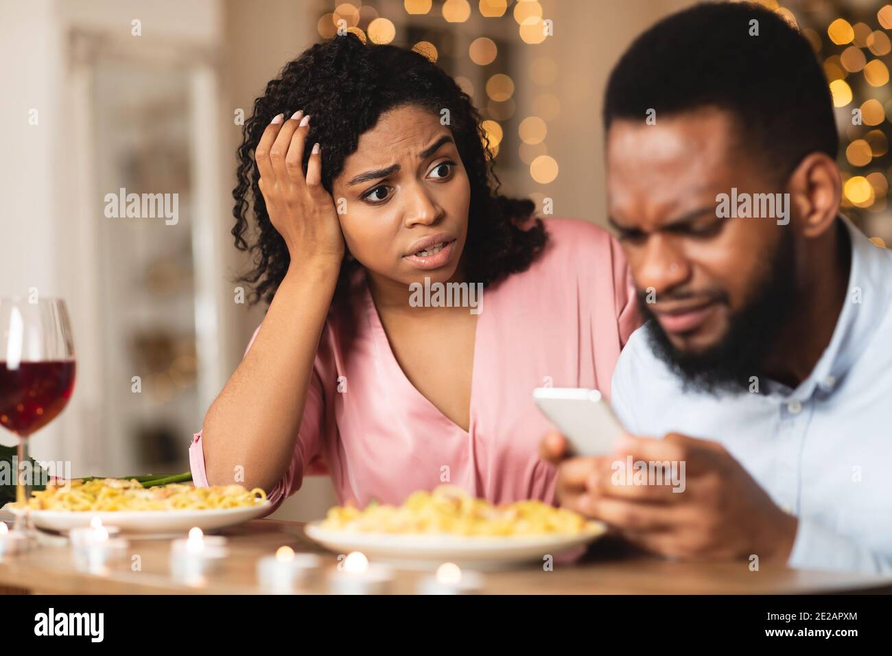 Desperate woman couple angry man hi-res stock photography and images ...