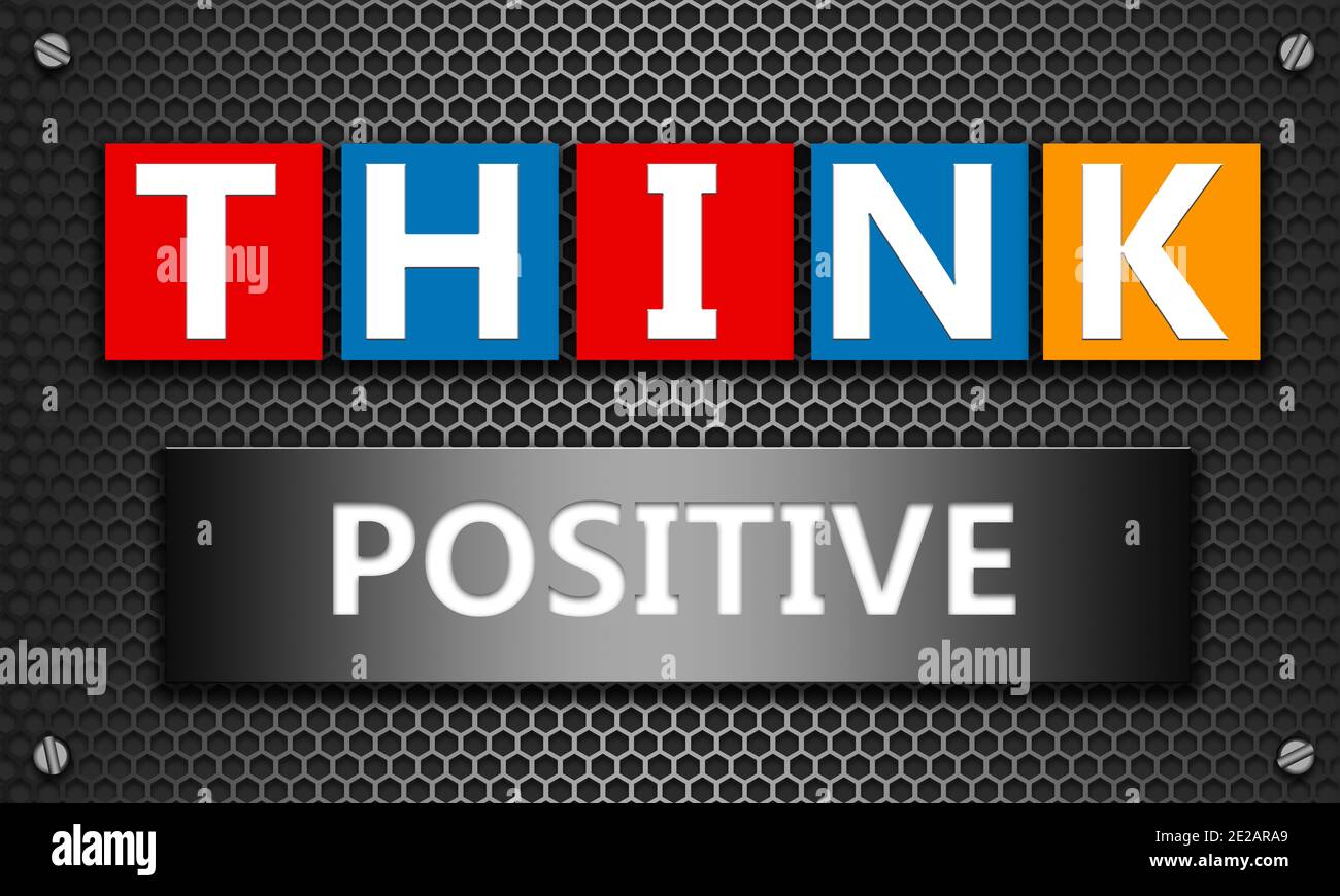Banner sign positive attitude positive thinking optimistic optimism hi ...