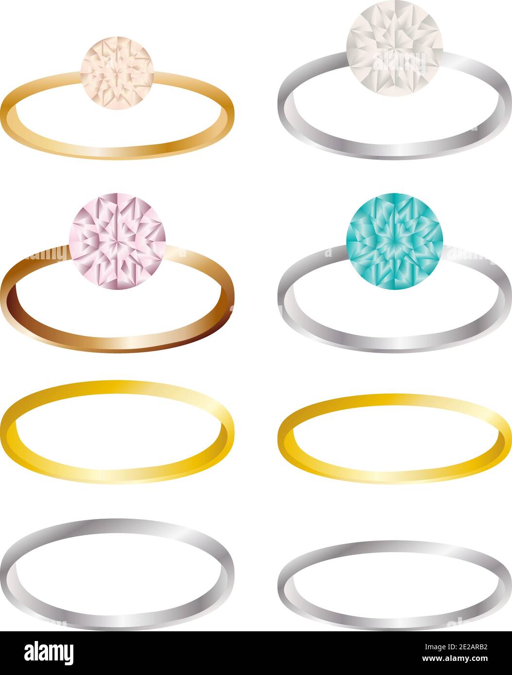 Rose gold diamond ring Stock Vector Images - Alamy