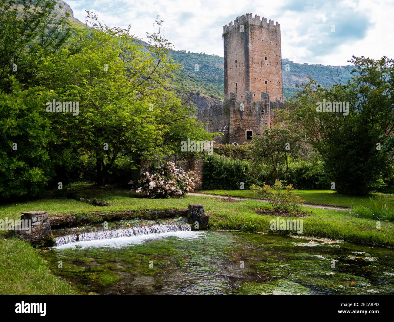 The Gardens of Ninfa, the abandoned town, Cisterna di Latina, Lazio ...