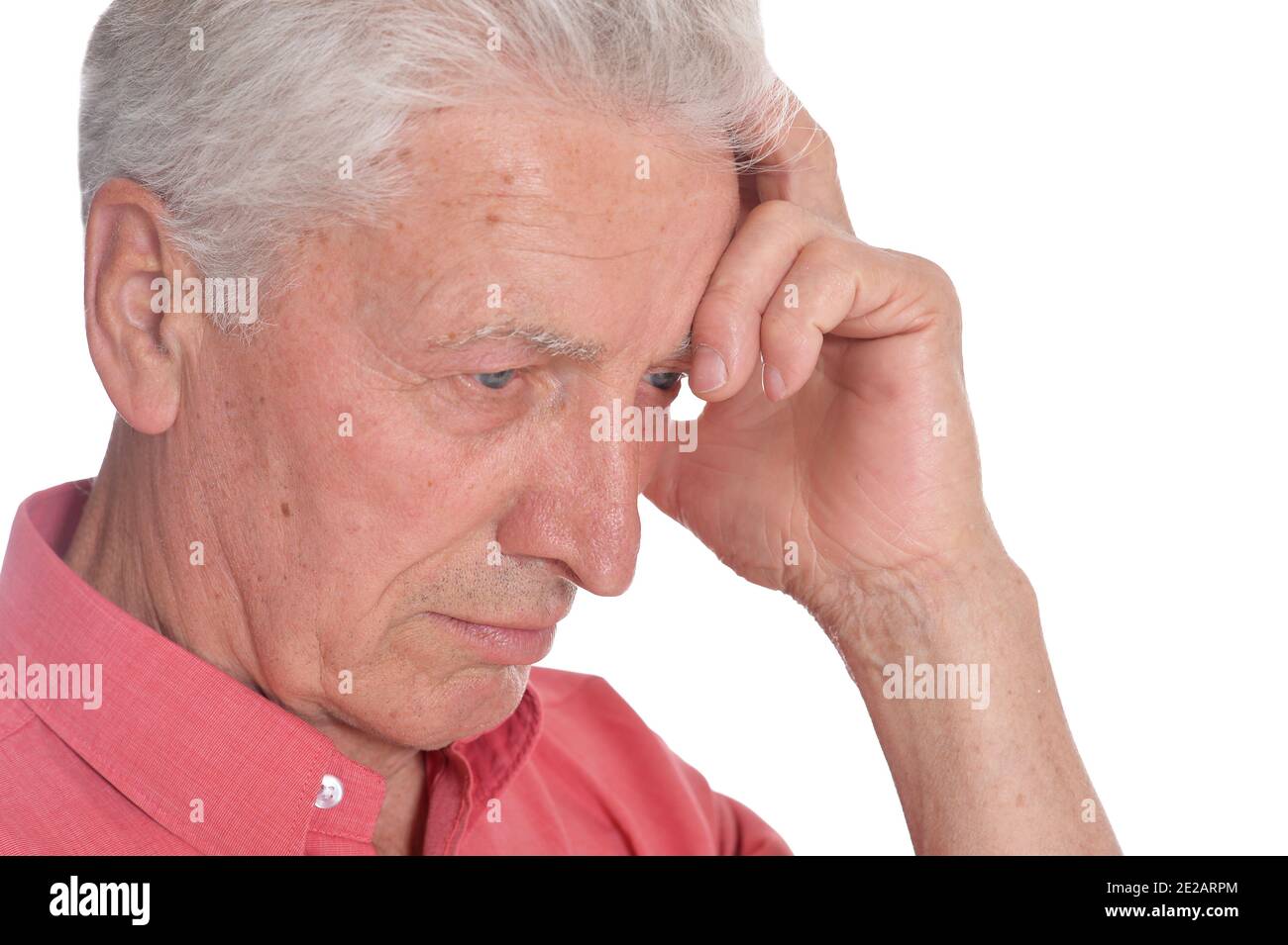 Close up old man headache hi-res stock photography and images - Alamy