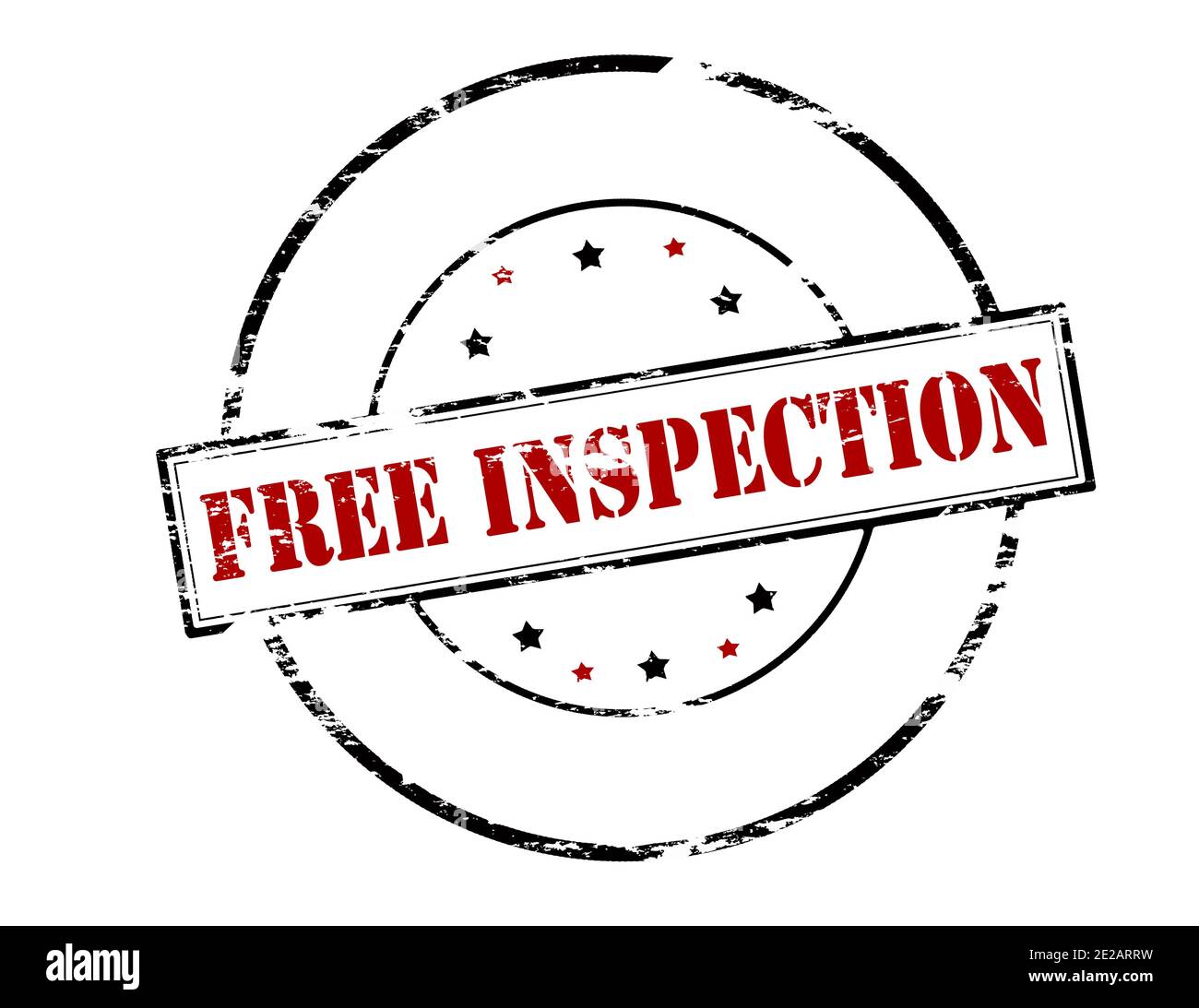 Rubber stamp with text free inspection inside, vector illustration ...