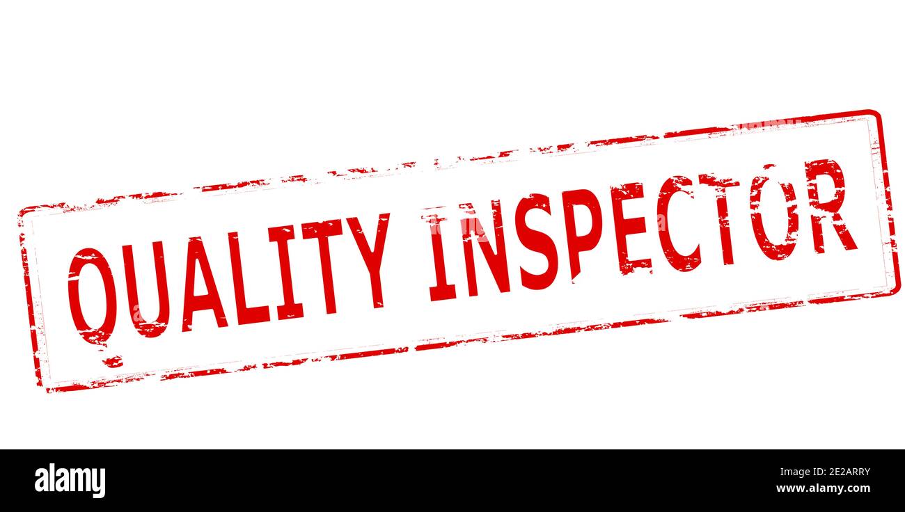 Rubber stamp with text quality inspector inside, vector illustration ...