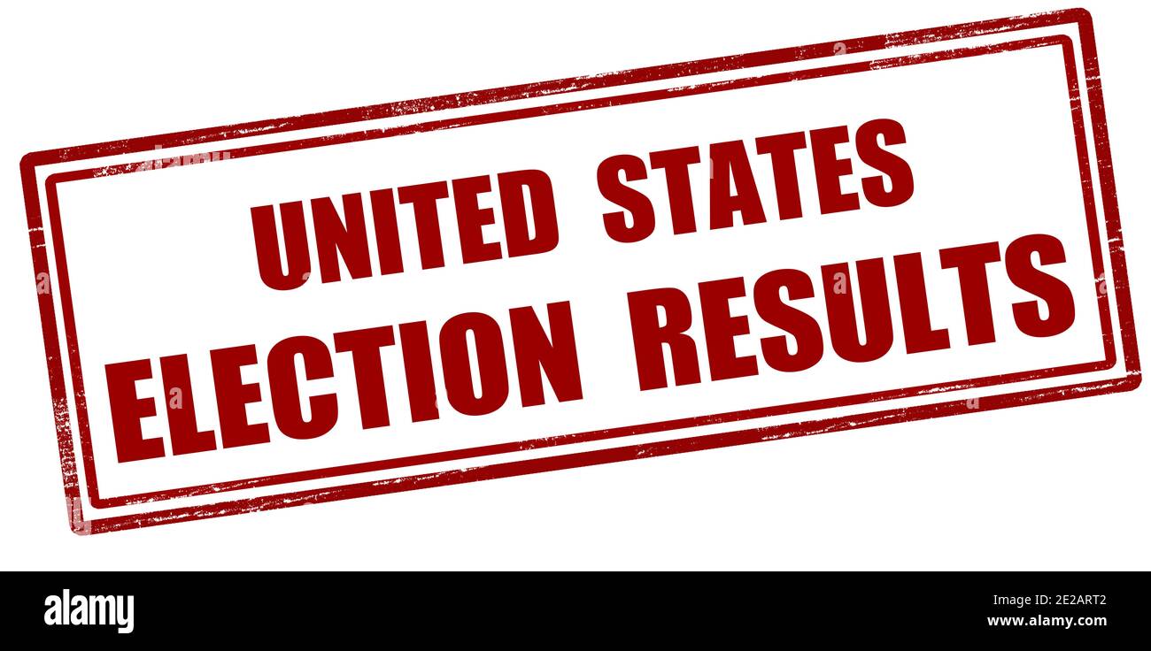 Rubber stamp with text United States election results inside, vector ...
