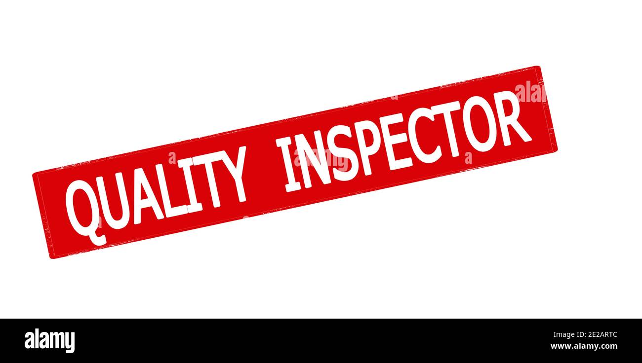Rubber stamp with text quality inspector inside, vector illustration ...