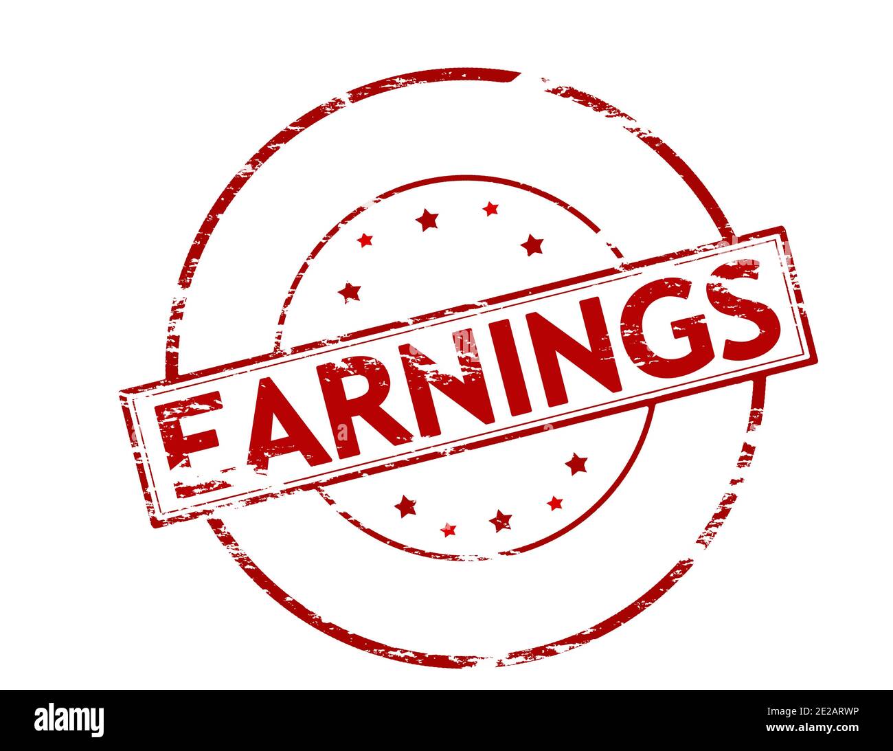 Rubber stamp with word earnings inside, vector illustration Stock Photo ...
