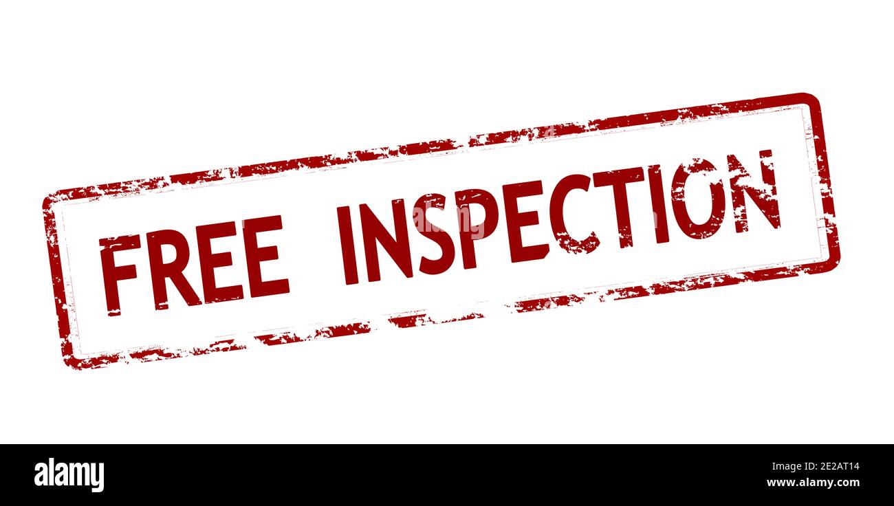 Rubber stamp with text free inspection inside, vector illustration ...