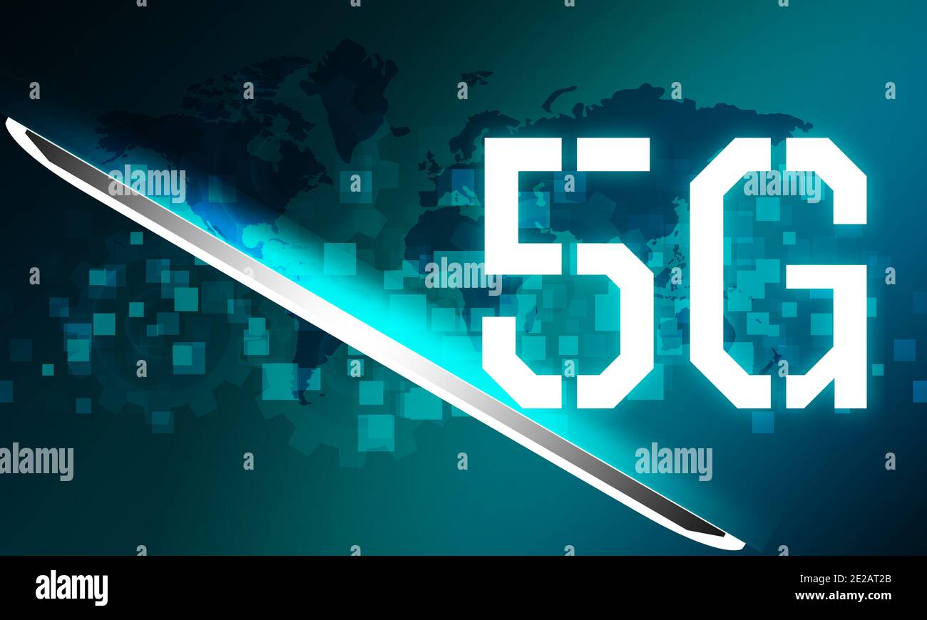 3d rendering of future technology 5G network wireless systems Stock ...