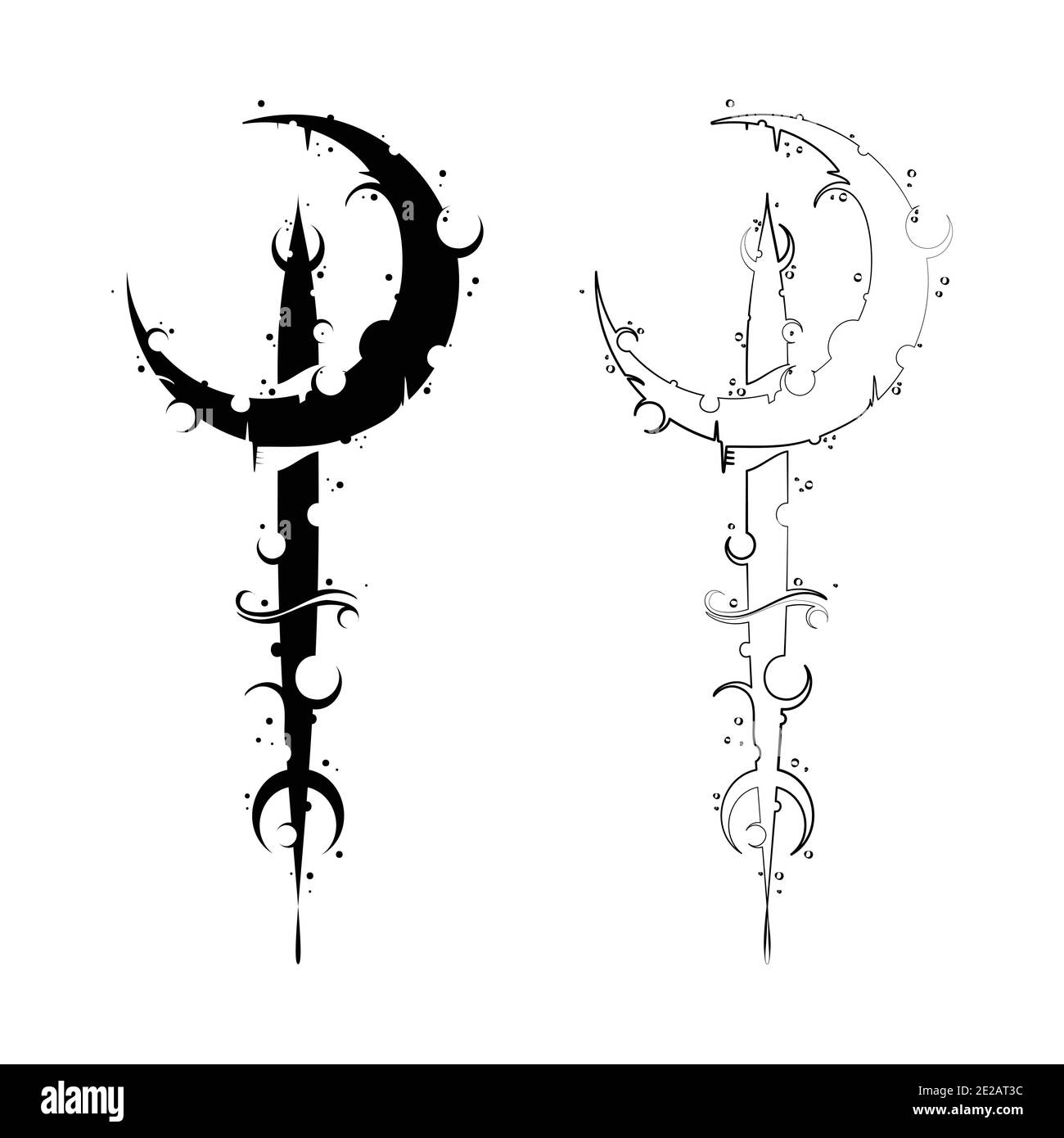 Moon symbol silhouette Stock Vector Image & Art - Alamy