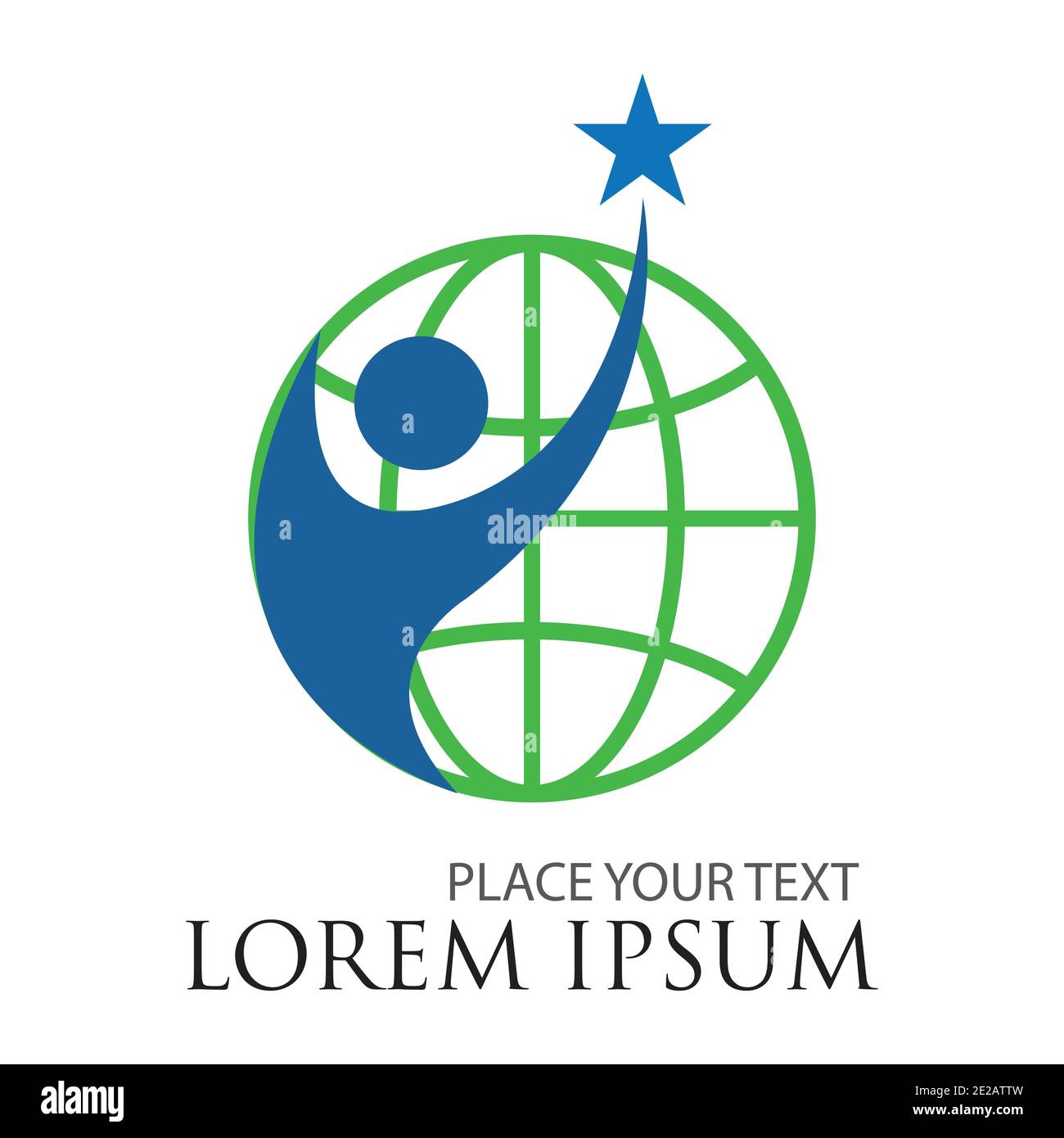 global vector logo illustration design template Stock Photo - Alamy